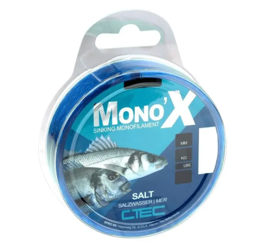 C-TEC Mono X Salt Blue 0,40mm 12.2kg 250m - TOPSTORE | Voor mensen met ...