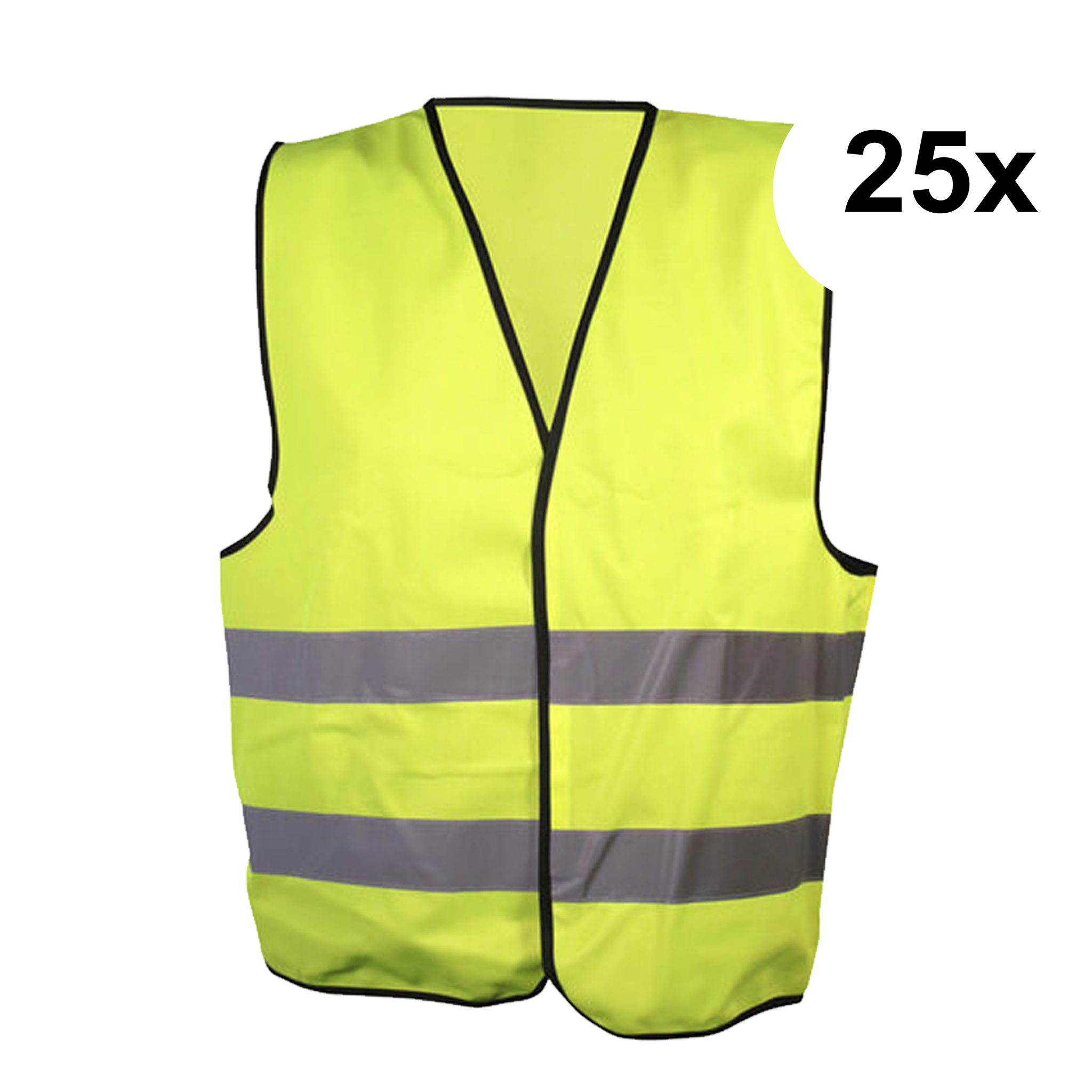 25-pack gele hesjes ANWB klasse reflectie banden - Arbowinkel.nl