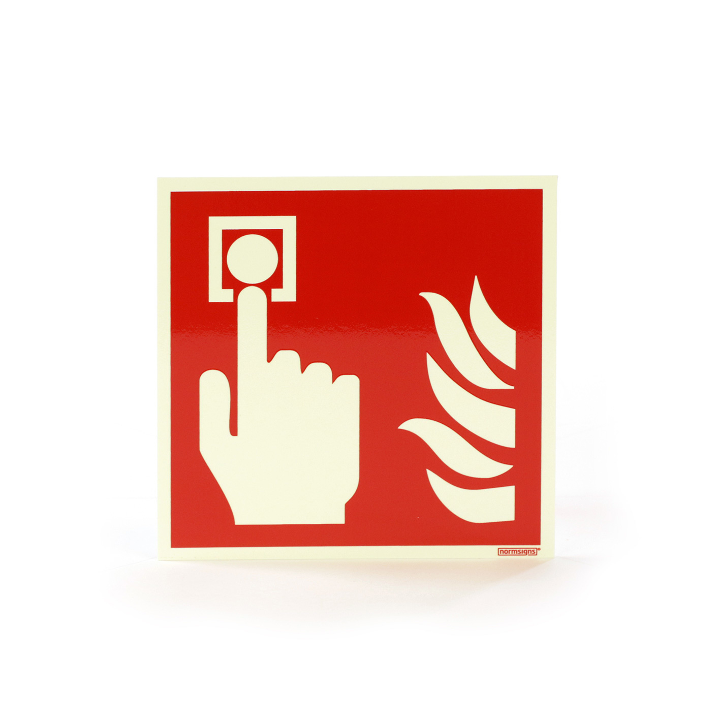 Brandmelder pictogram fotoluminescerend & zelfklevend - Arbowinkel.nl