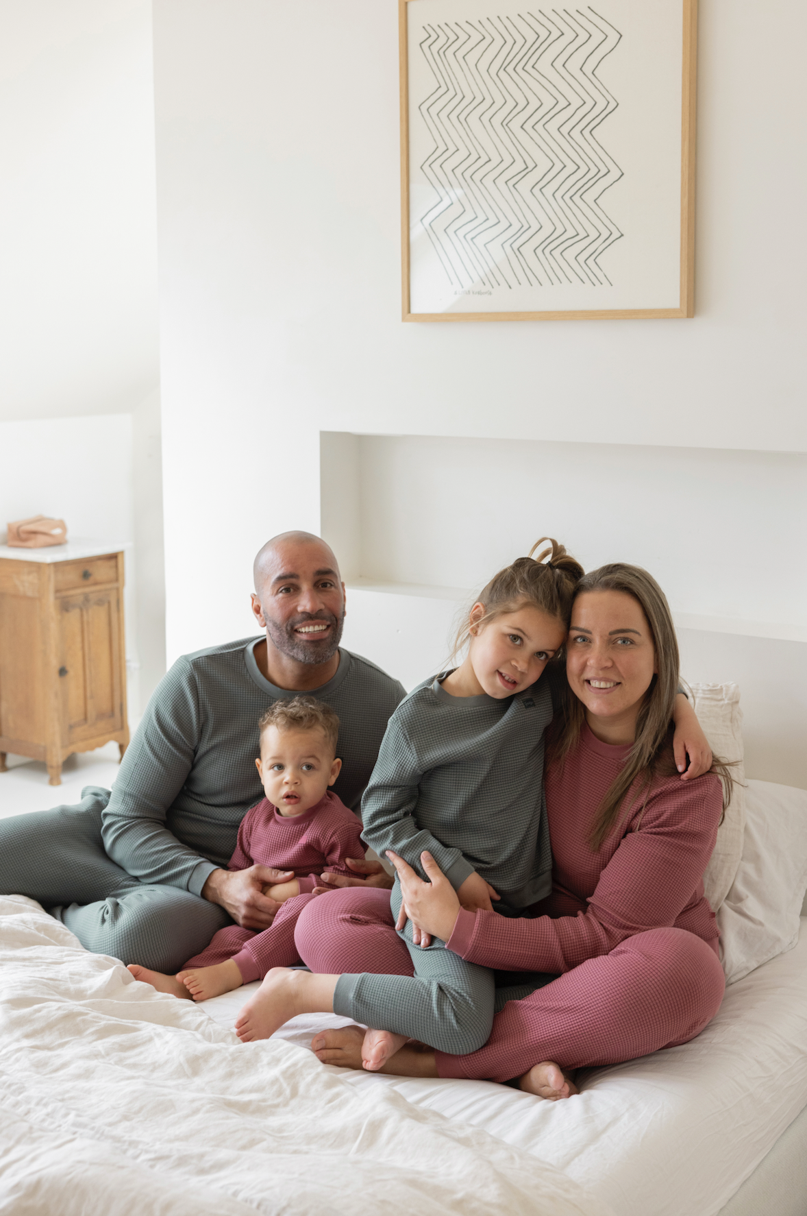 Feetje pyjama kids wafel Family Limited Edition berry - Met Muisjes