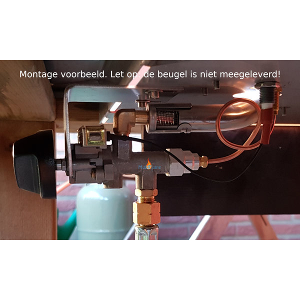 RVS vierkante universele vuurtafel brander set - Gasproducten.nl