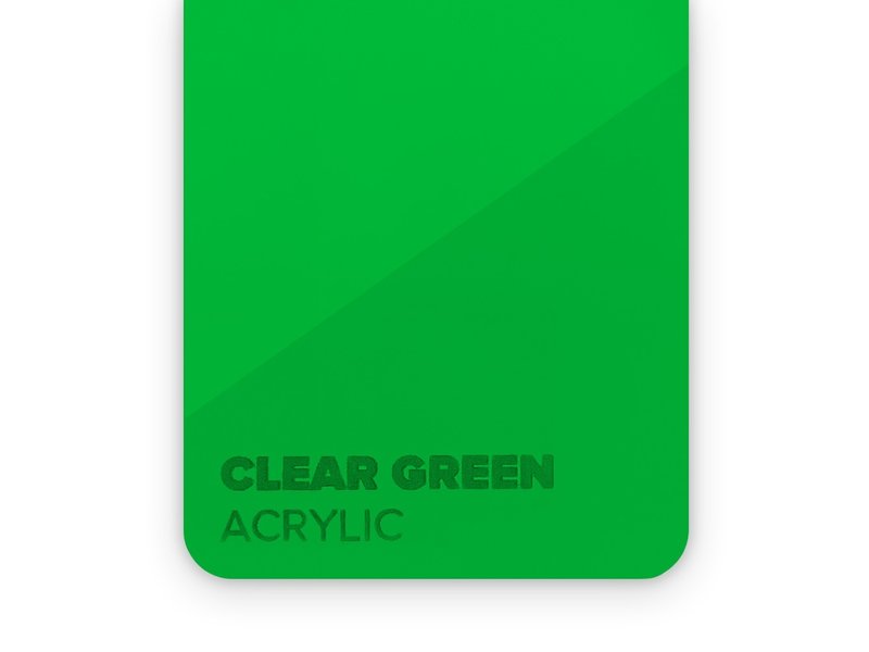 Acrylic Clear Green 3mm - FLUX Europe