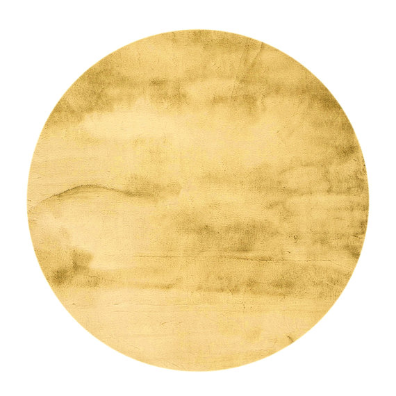 Hochflor Teppich Rund - Comfy Gelb - Herrlich fluffy - Volero