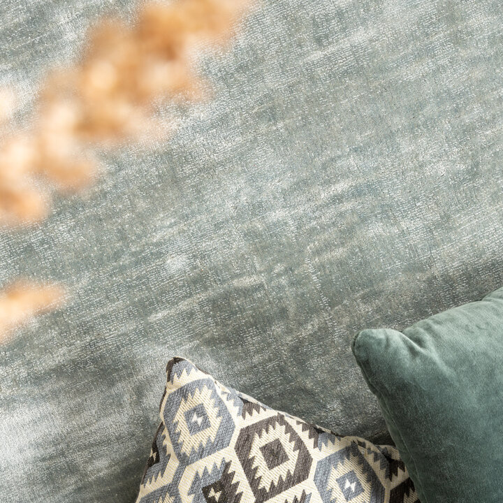 Viskose Teppich Rund - Pearl Mint | Glanz für Daheim - Volero