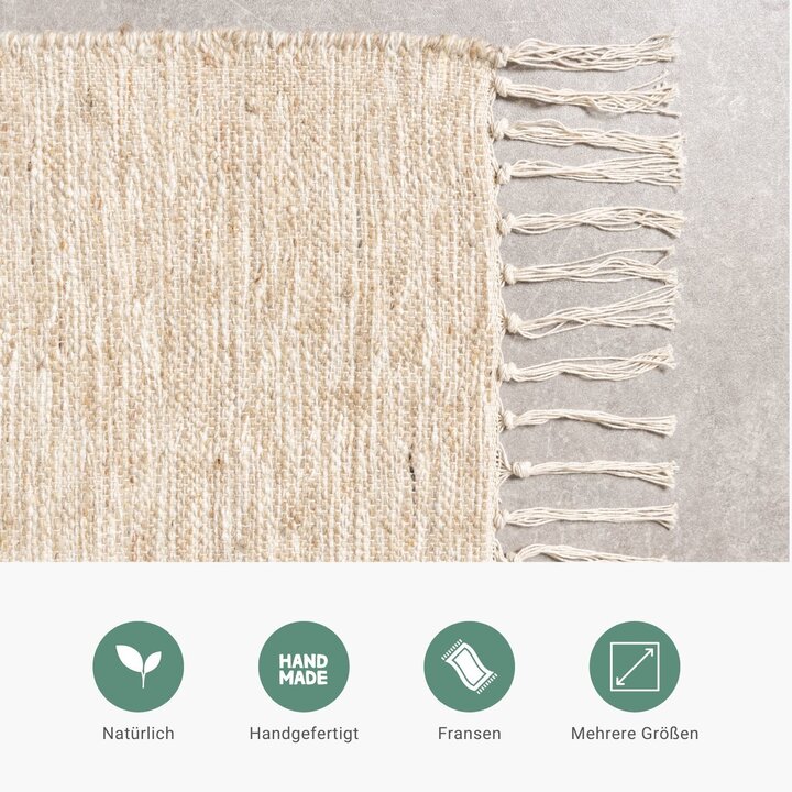 Boho Teppich - Faya Creme Beige | Stark - Volero