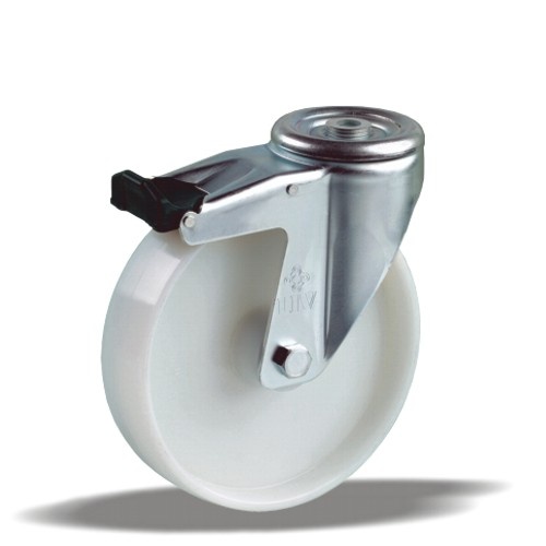 LIV SYSTEMS Swivel castor with brake + solid polyamide wheel