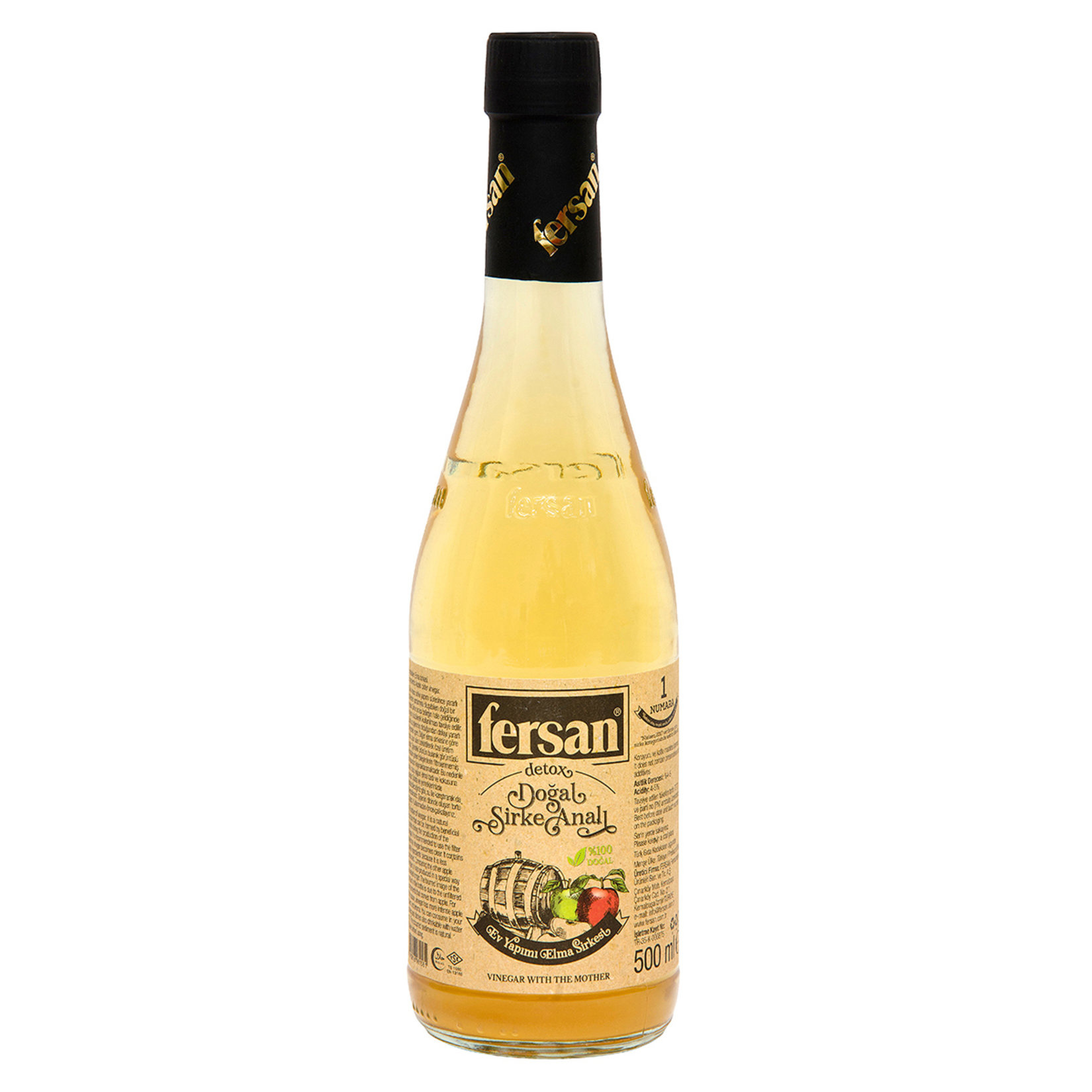 Fersan Natural Unfiltered Apple Cider Vinegar 500 ml - HerbalDrogist.com
