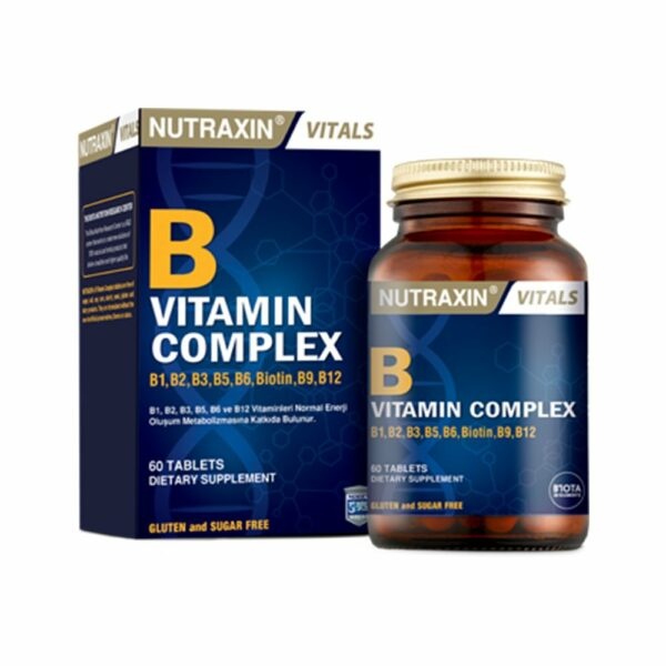 Nutraxin Complexe de Vitamine B 60 pièces - HerbalDrogist.com