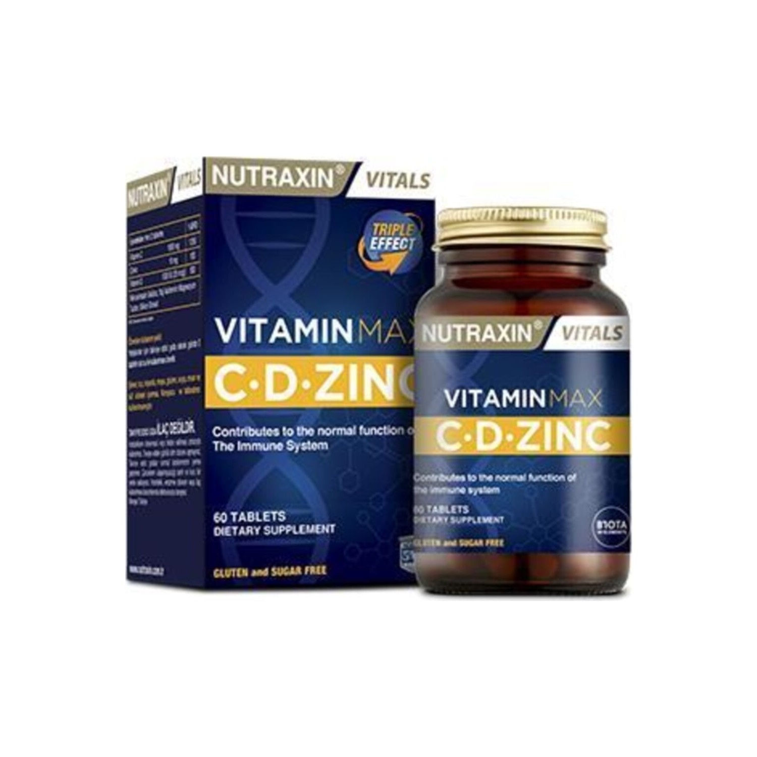 Nutraxin Vitamin Max C-D-Zinc 60 Tablets - HerbalDrogist.com