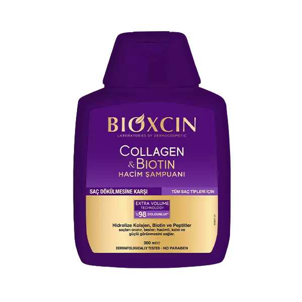 Bioxcin Collagen & Biotin Volume Shampoo 300 ml (Against hair loss ...