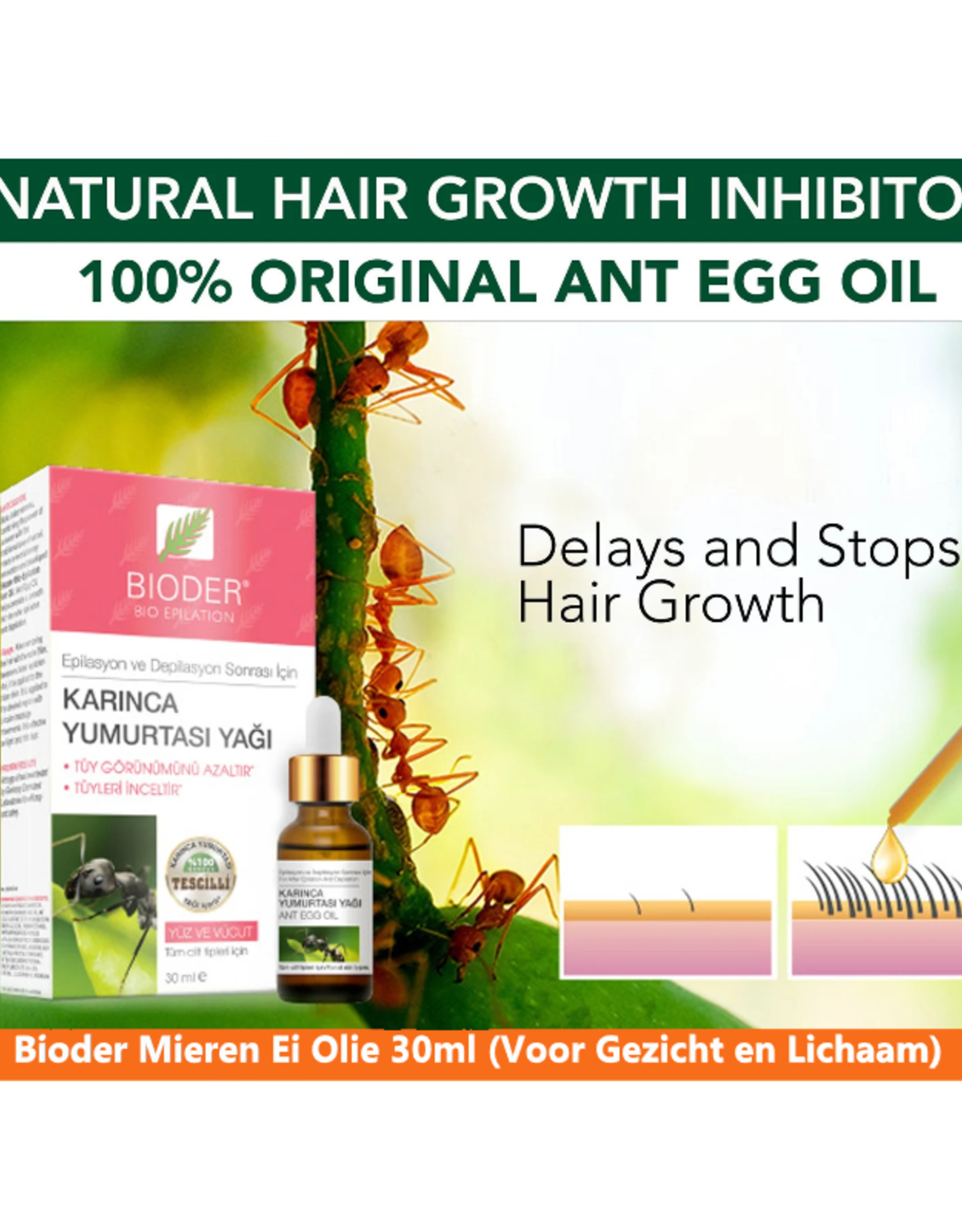 Bioder Mieren Ei Olie 30ml (Voor Gezicht en Lichaam) - Herbal Drogist