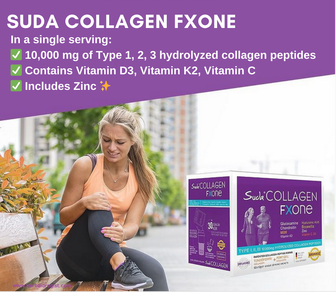 Suda Collagen Fxone Aromasız Tip 1,2,3 Saşe 30 x 12g - HerbalDrogist.com