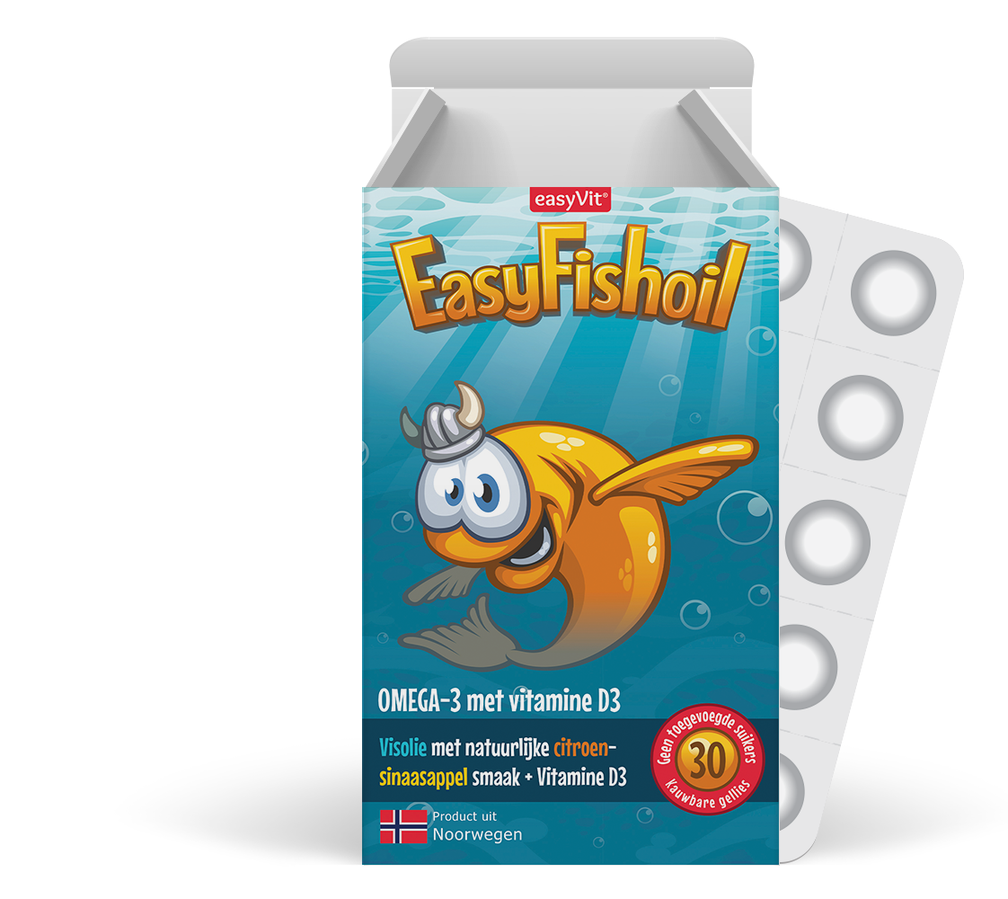 EasyVit FishOil Omega 3 ve Vitamin D - 30 chewable tablets (fresh fruity taste) - HerbalDrogist.com