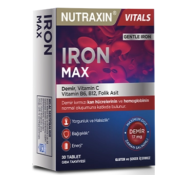 Nutraxin Iron Max 30 tablet (Demir) - Herbal Drogist.com