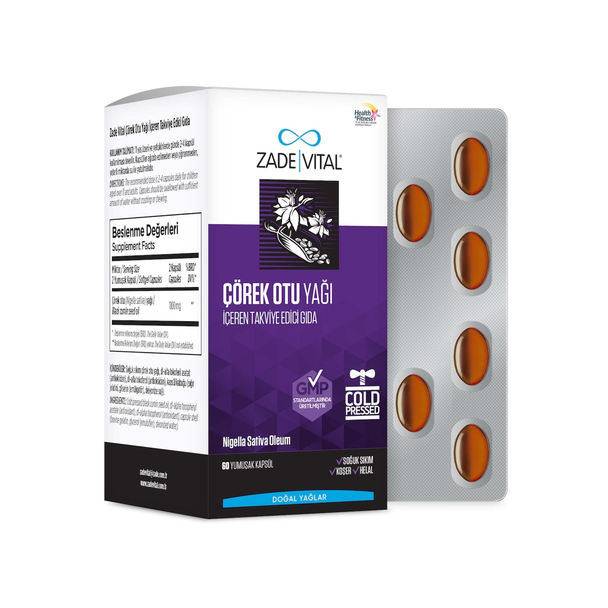 Zade Vital Black Cumin Oil 60 Soft Capsule - HerbalDrogist.com