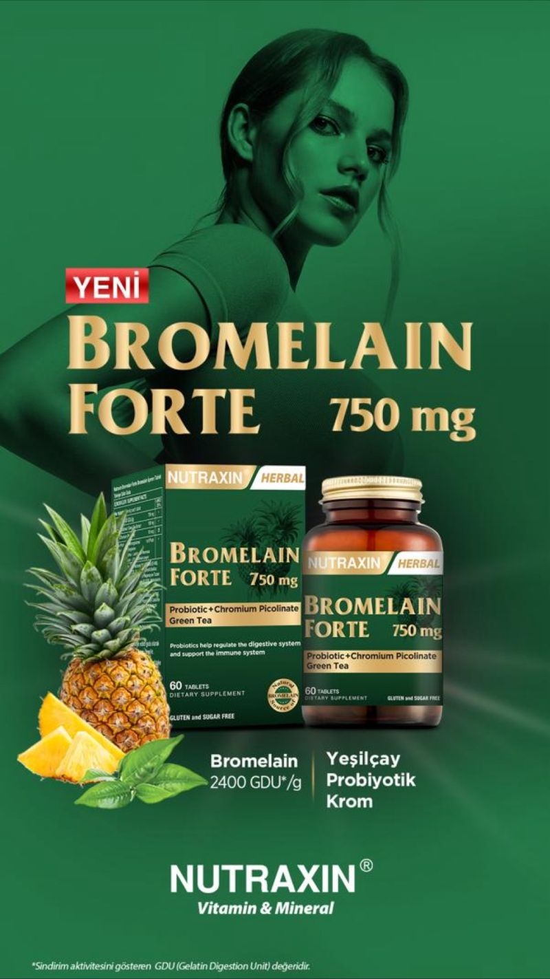 Bromelain Forte 60 tablet (Diyet-genel sağlık) - HerbalDrogist.com
