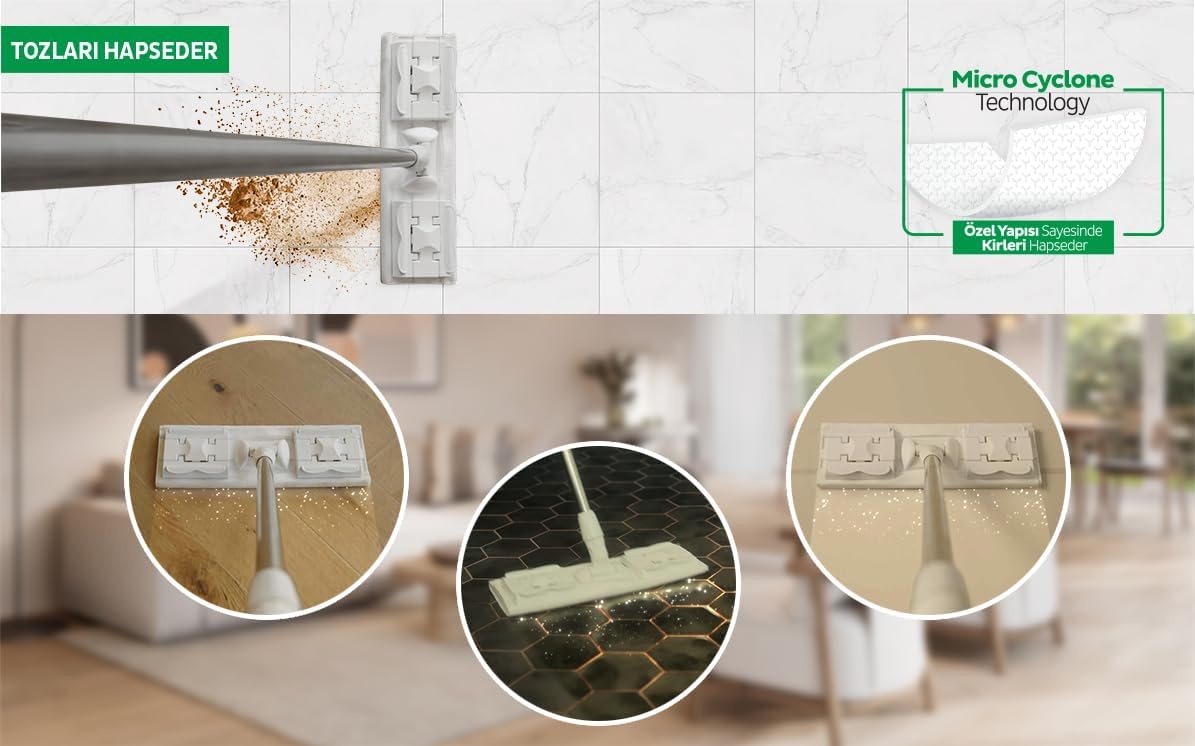 Sleepy Easy Clean White Soap Added Mop Compatible Floor Cleaning Towel ...