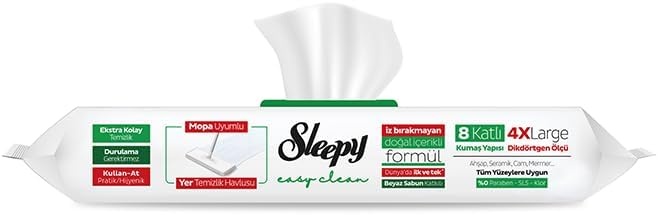 Sleepy Easy Clean White Soap Added Mop Compatible Floor Cleaning Towel ...