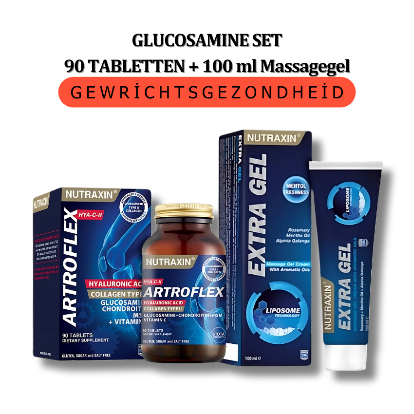 Glucosamine Set 90 TABLETS + 100ml Massage Gel (Joint Health ...