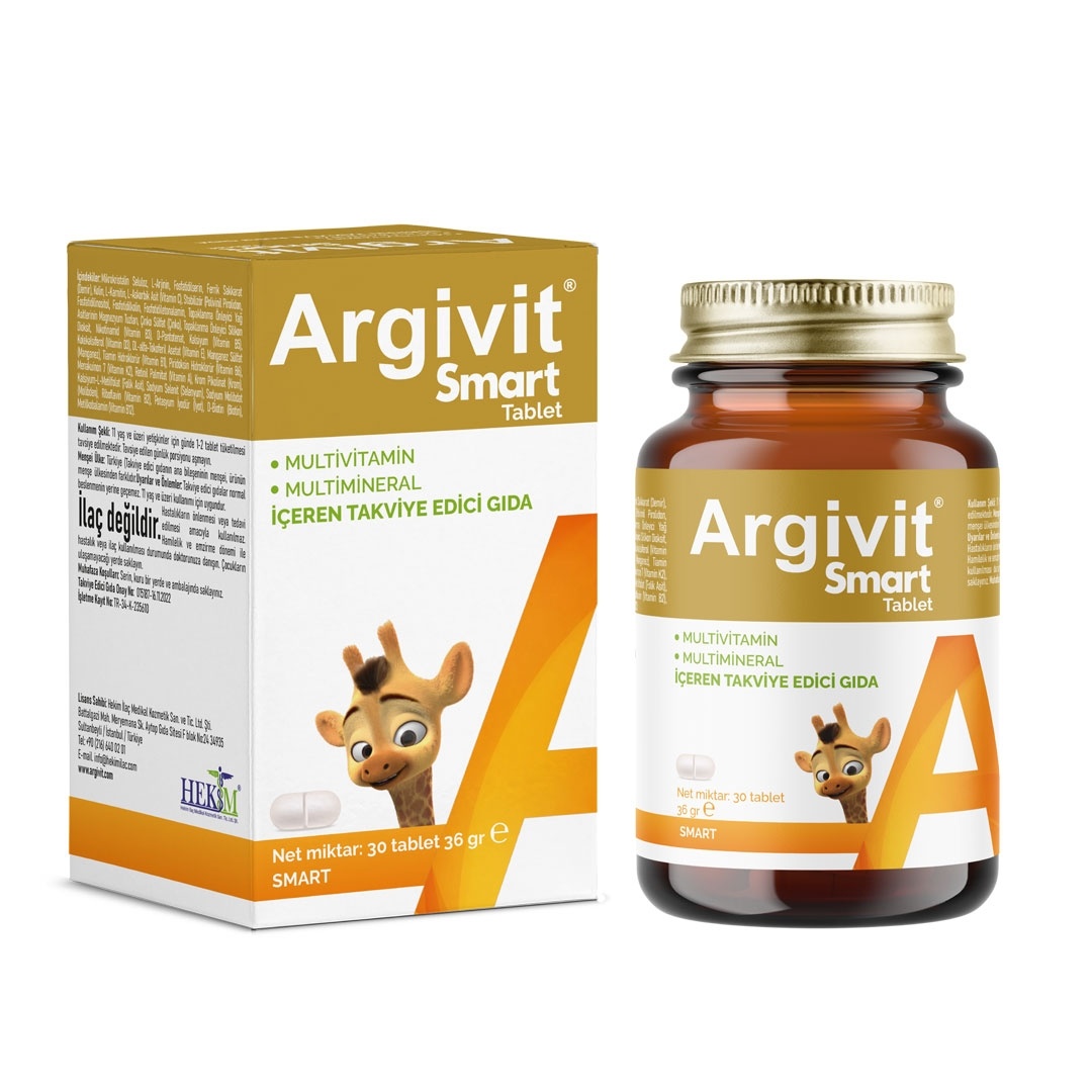 Argivit Smart Tablet Multi-Vitamines 30 Comprimés - HerbalDrogist.com