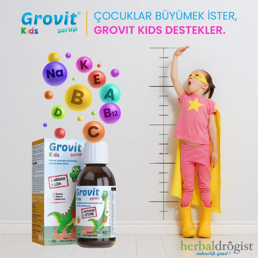 Grovit Kids Syrup (Growth Support) - HerbalDrogist.com