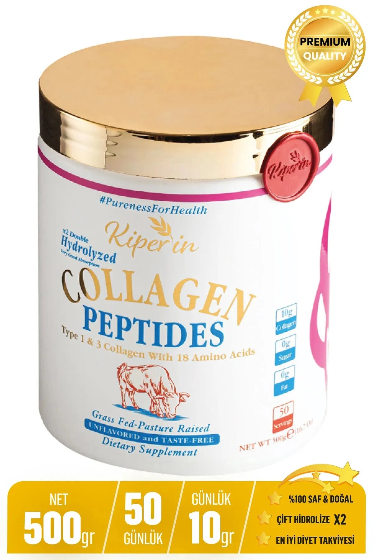 Collagen Powder Nutritional supplement with Collagen Peptides | 500 g ...