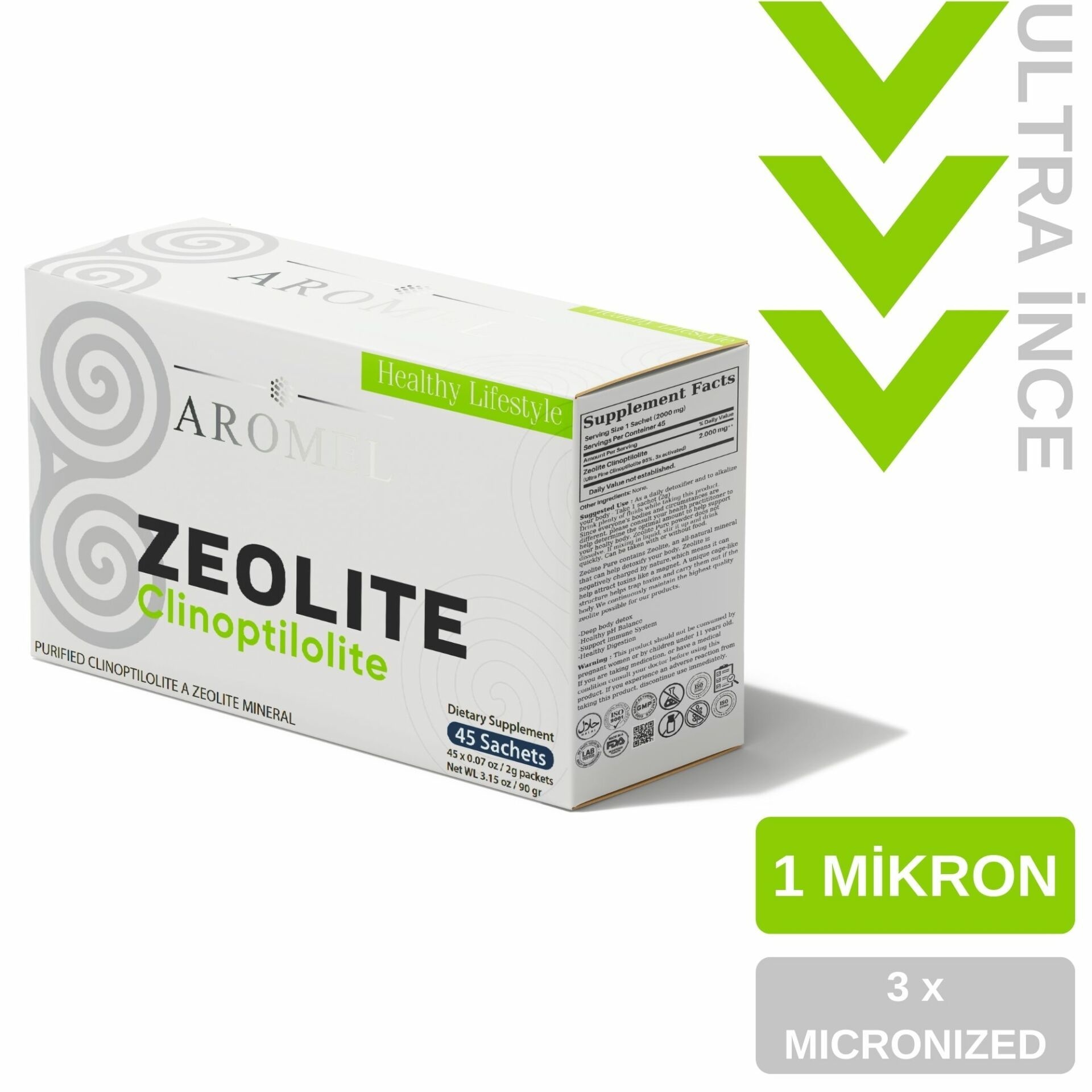 Zeolite Powder | 45 Sachets | Micronized Active Zeolite ...