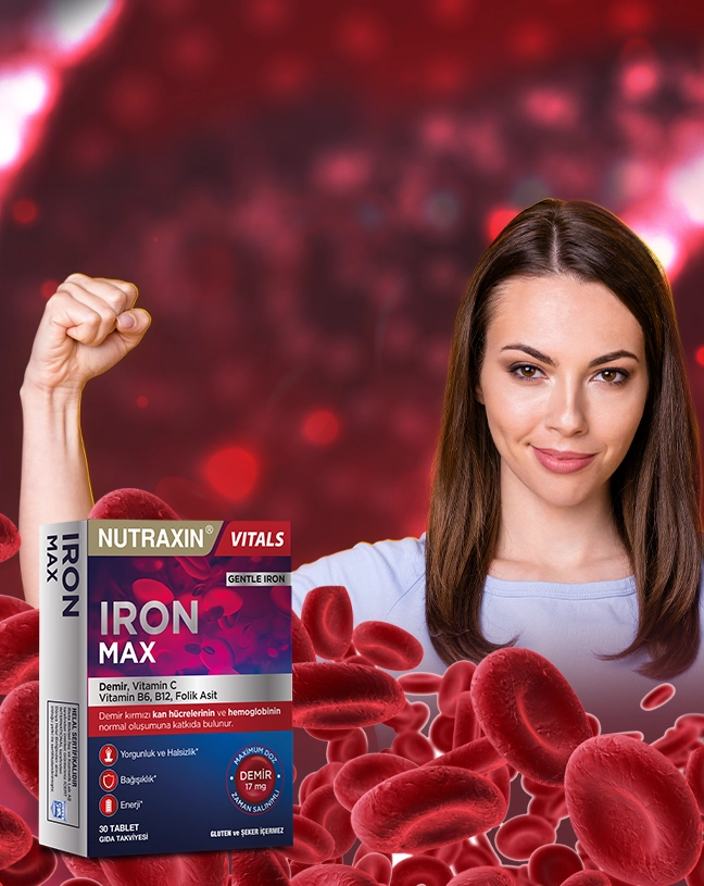 Nutraxin Iron Max 30 tablet (Demir) - HerbalDrogist.com