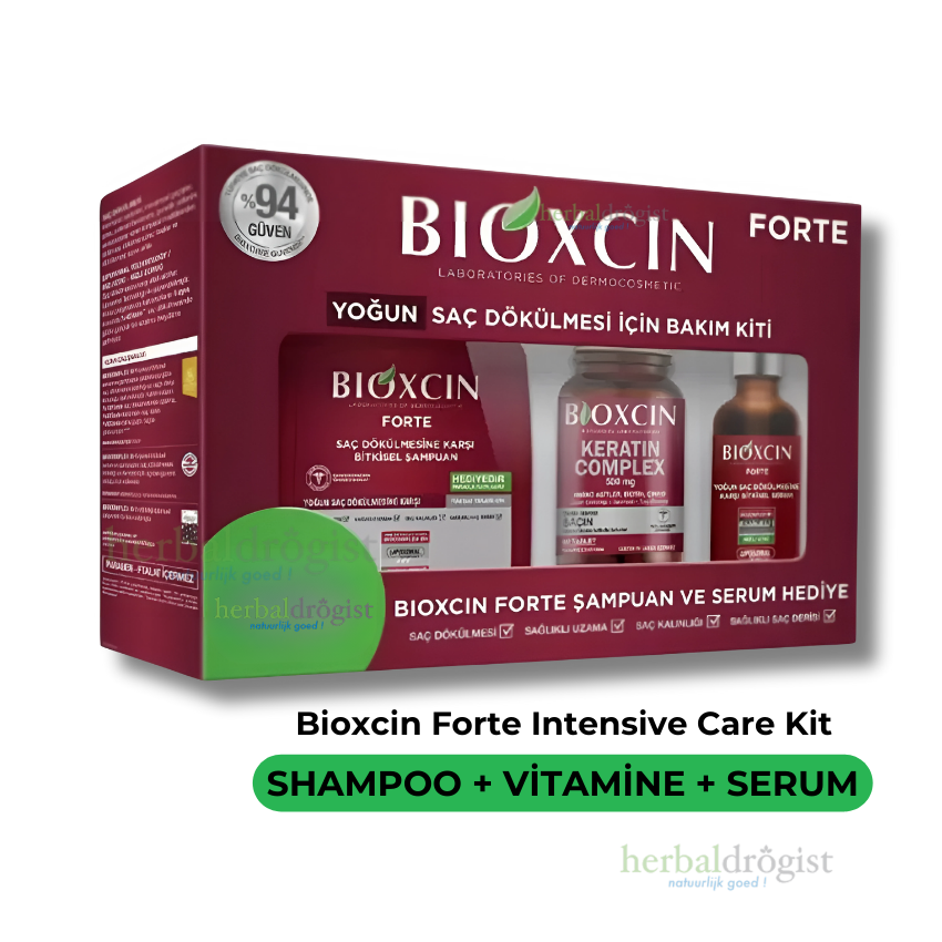 Bioxcin Forte Intesieve Anti-Haaruitval Kuur (Tablet + Shampoo + Serum ...