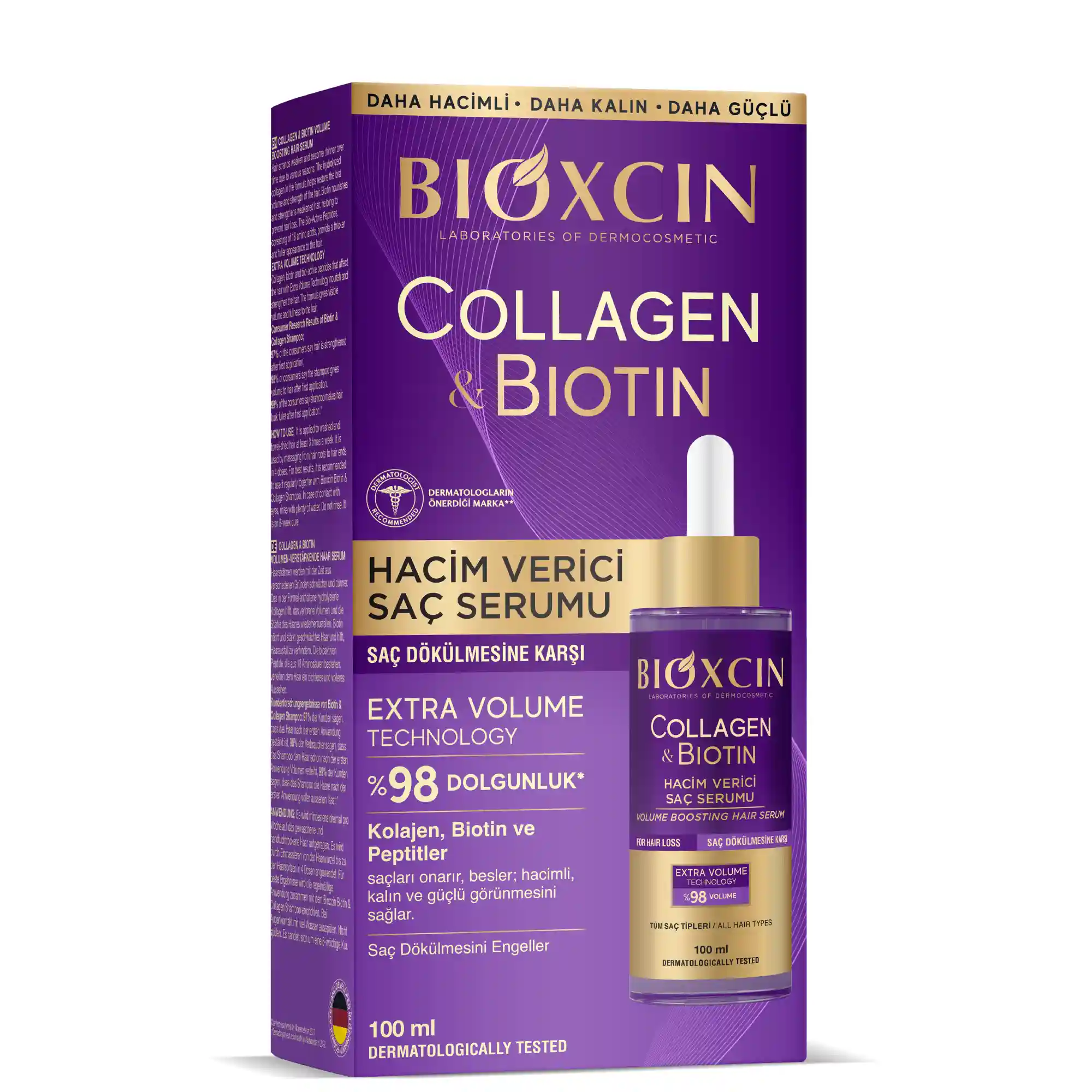 Bioxcin Sérum Capillaire Volumisant Collagène & Biotine – Pour Cheveux ...