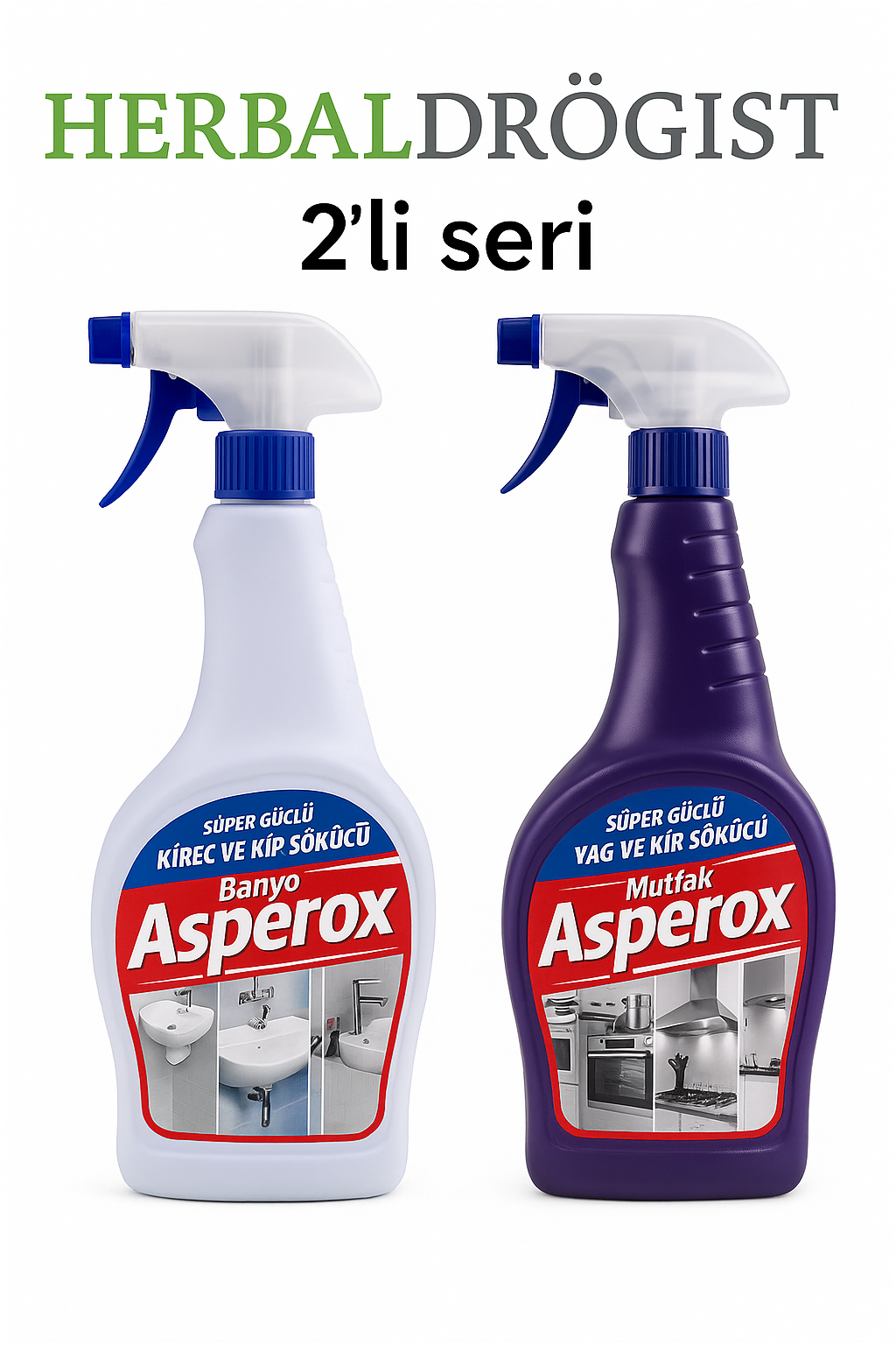 Dual Cleaning Power – Kitchen & Bathroom Set (2 x 750 ml ...