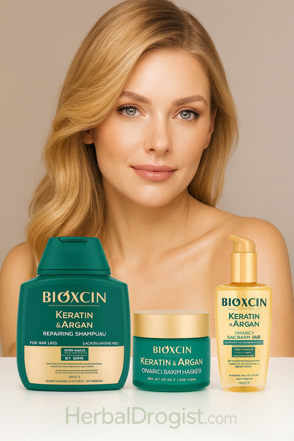 Set de Cuidado Capilar Keratin & Argan | Champú 300 ml + Aceite de ...