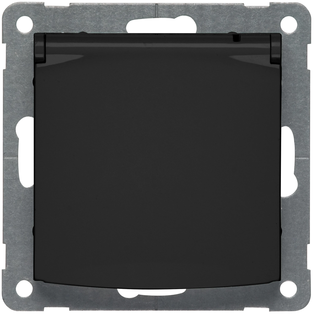 PEHA Schuko-Steckdose mit Klappdeckel Badora schwarz matt - PEHAstore.de