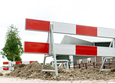 Verkeerswinkel #1 in afzetmaterialen, afzethekken, geleidebakens ...