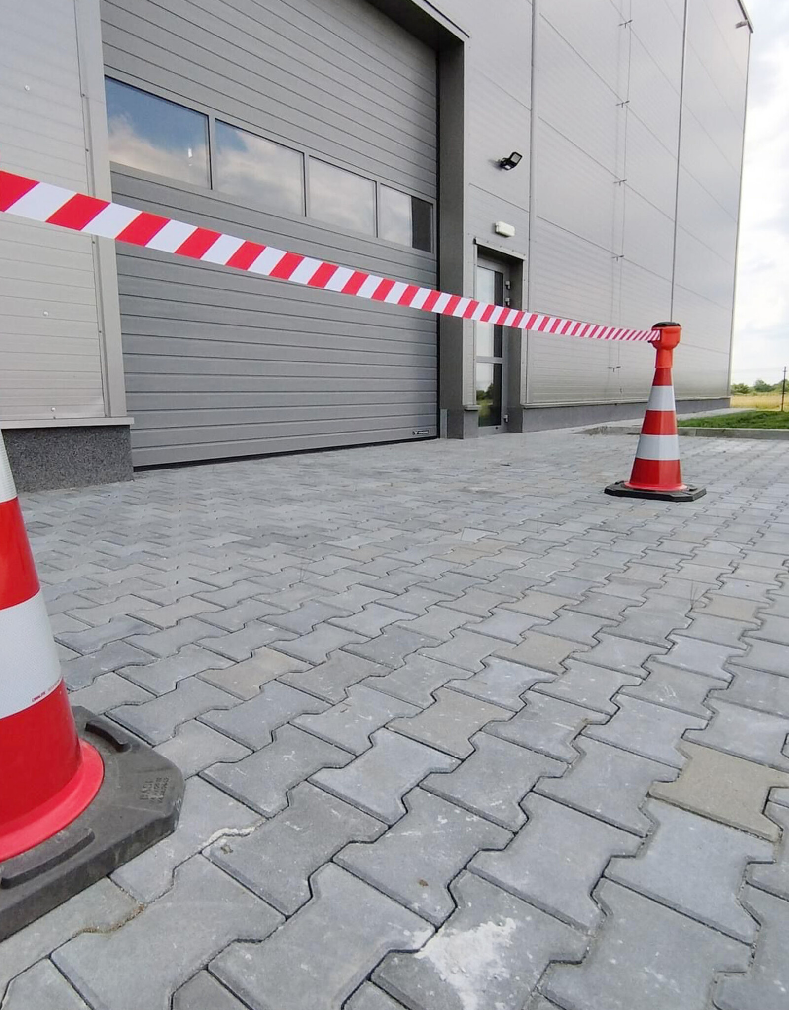 SKIPPER Afzetlinthouder +9 meter Afzetlint ROOD-WIT voor Afzetkegels ...