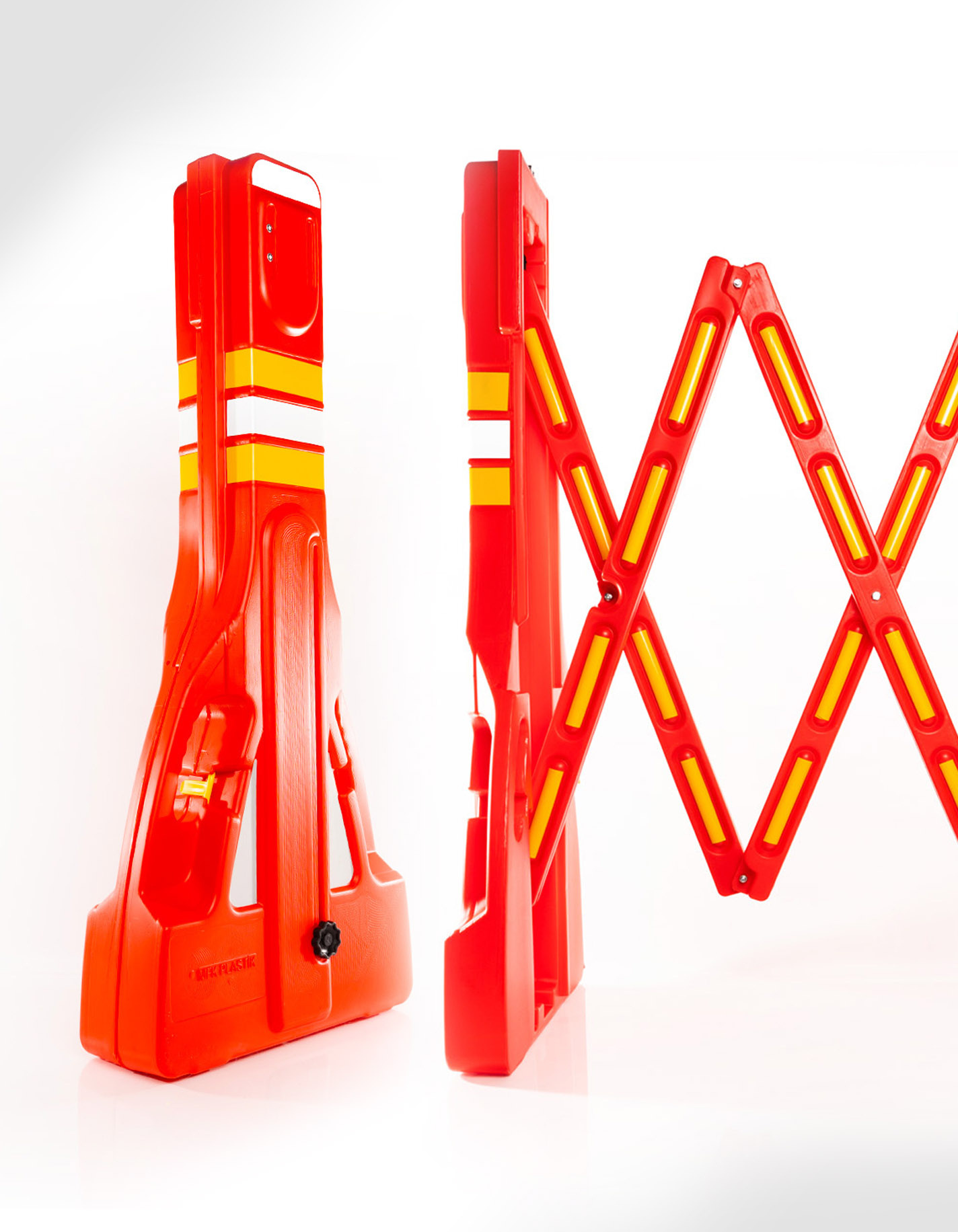 Opvouwbaar Afzethek KUNSTSTOF | Uitrekbaar Schaarhek 100cm x 240cm ...