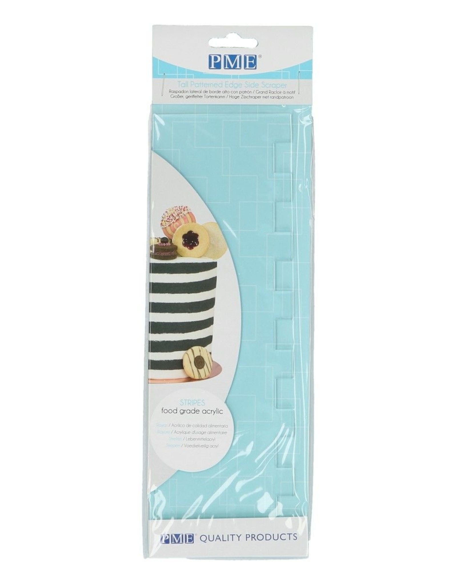 PME Tall Patterned Edge Side Scraper -Stripes- - Fun with Cakes