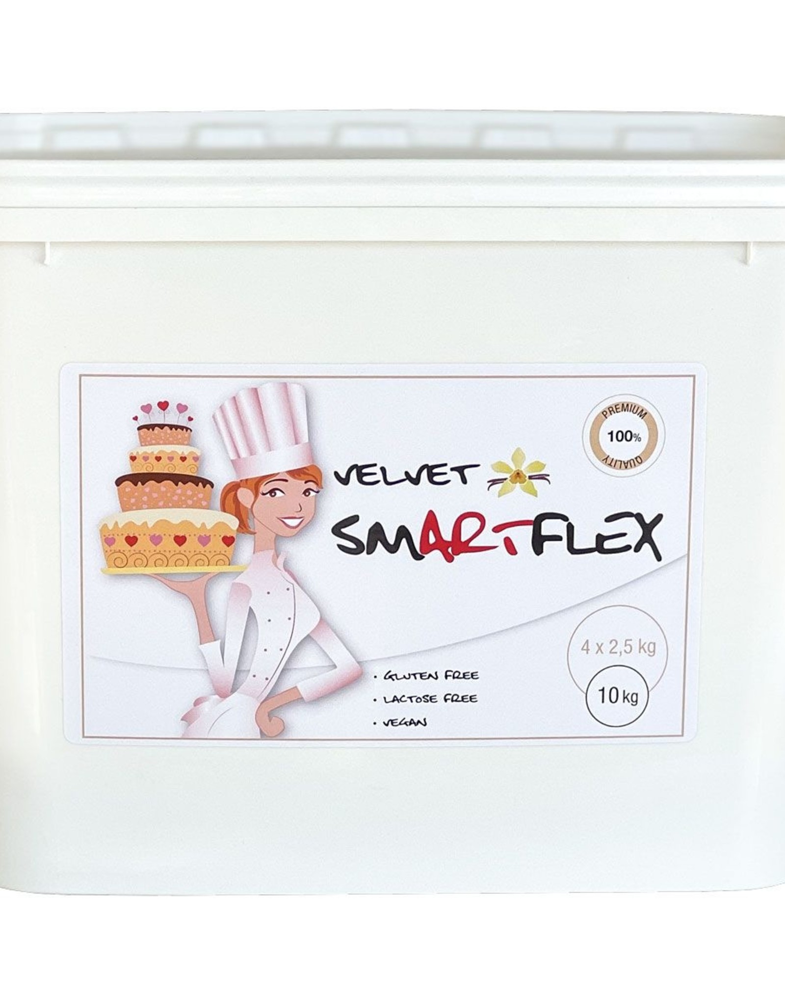SmartFlex Fondant Wit Velvet Vanille 10 kg - Fun with Cakes