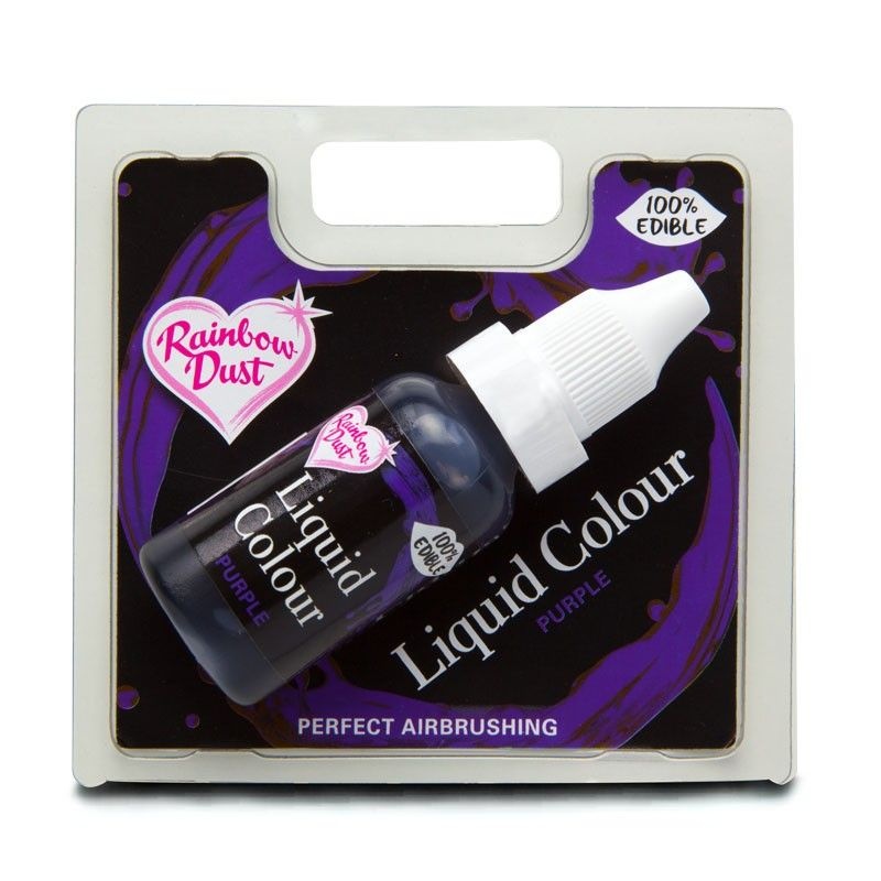 Rainbow Dust Colour Flo Airbrush Colour - Purple -16ml- - Fun with Cakes