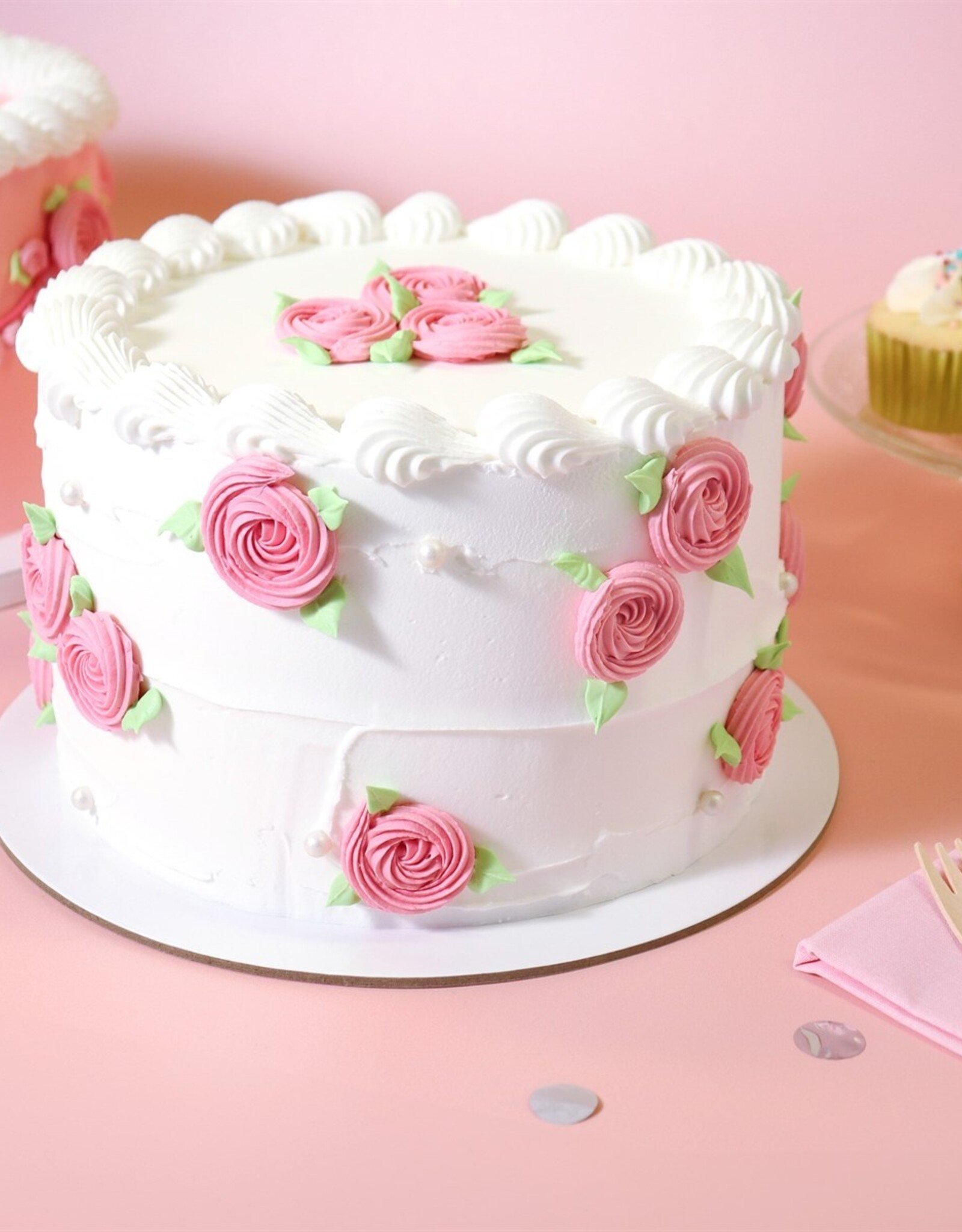 PME 5 stuks Ronde Taartkaarten, Wit (6" / 15cm) - Fun with Cakes