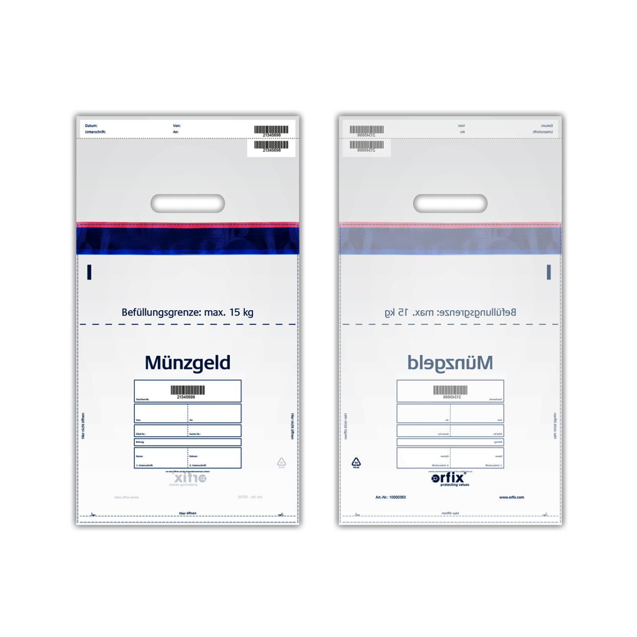 Orfix Sealbags | Munten | Max 15kg | 250 Stuks | 300x550mm - Horecagemak