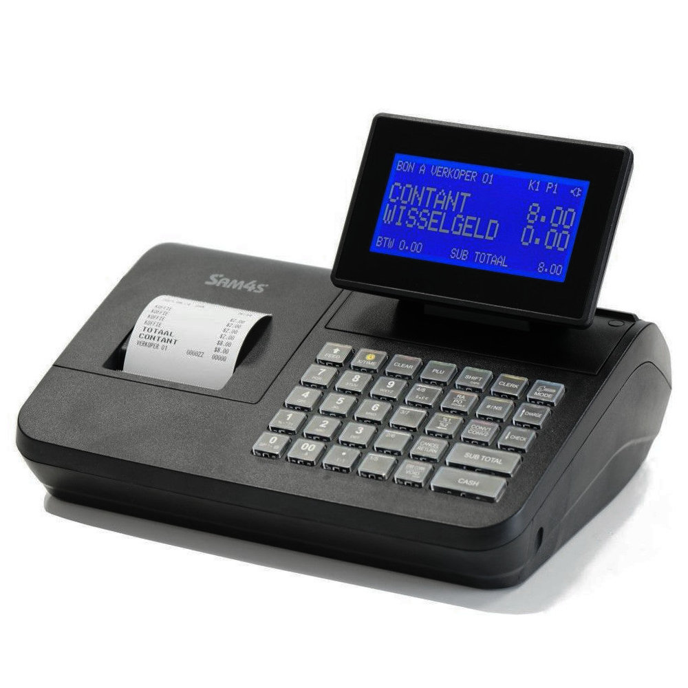 SAM4S Kassa | NR-420 | 8 Preset-Toetsen | 8-/2-Regeldisplays ...