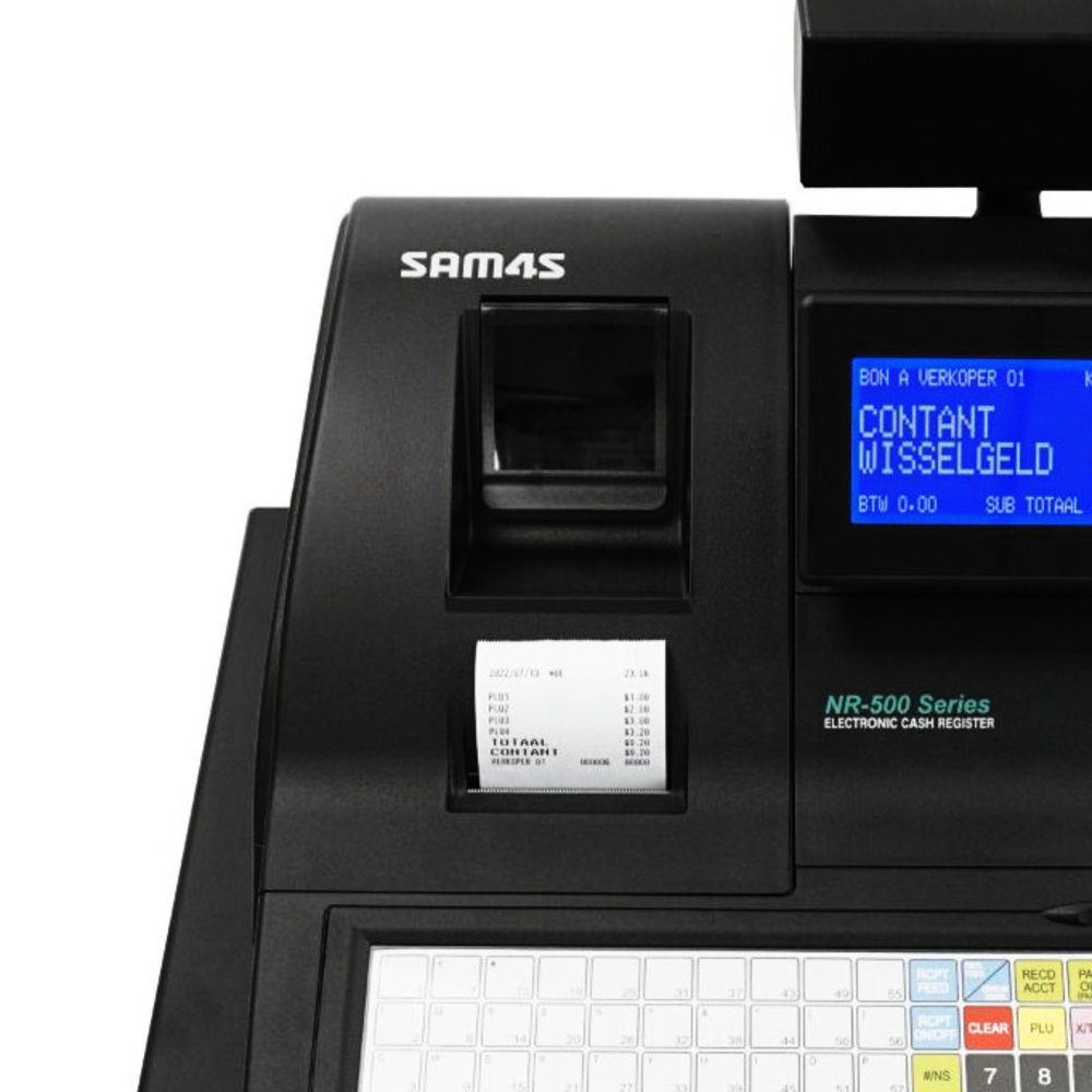 SAM4S Kassa | NR-520B | 60 Preset-Toetsen | 8-/2-Regeldisplays | 2x ...
