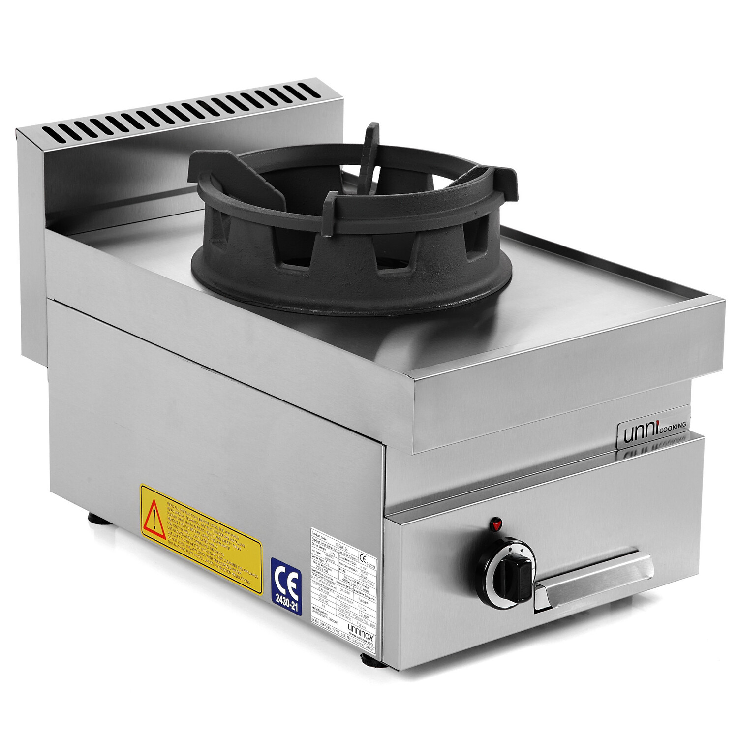 UNNI-COOKING Wokfornuis | 650 SERIE | Tafelmodel | Gas | 1 Brander ...