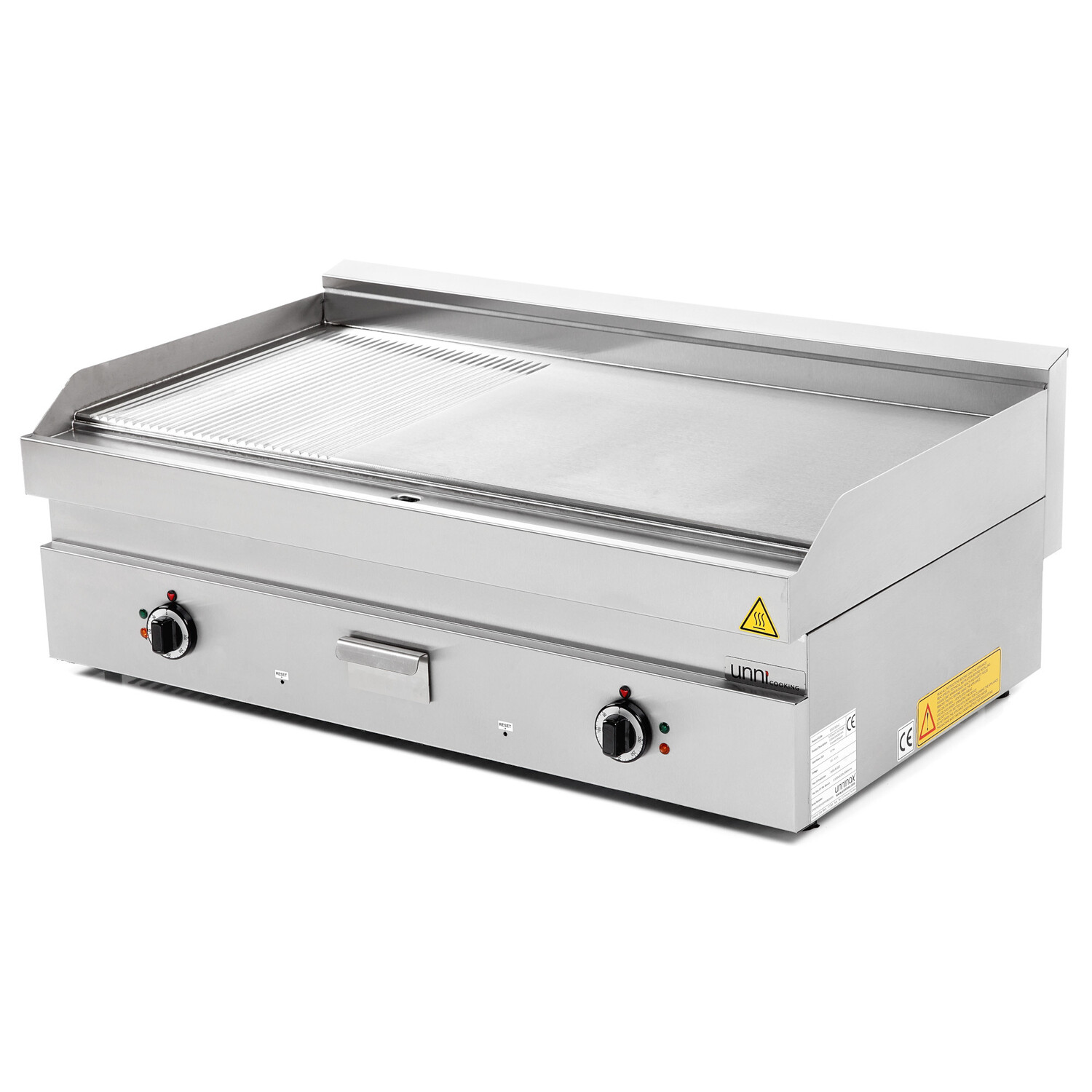 UNNI-COOKING Bak-/Grillplaat | 650 SERIE | Elektrisch | Glad/Gegroefd ...
