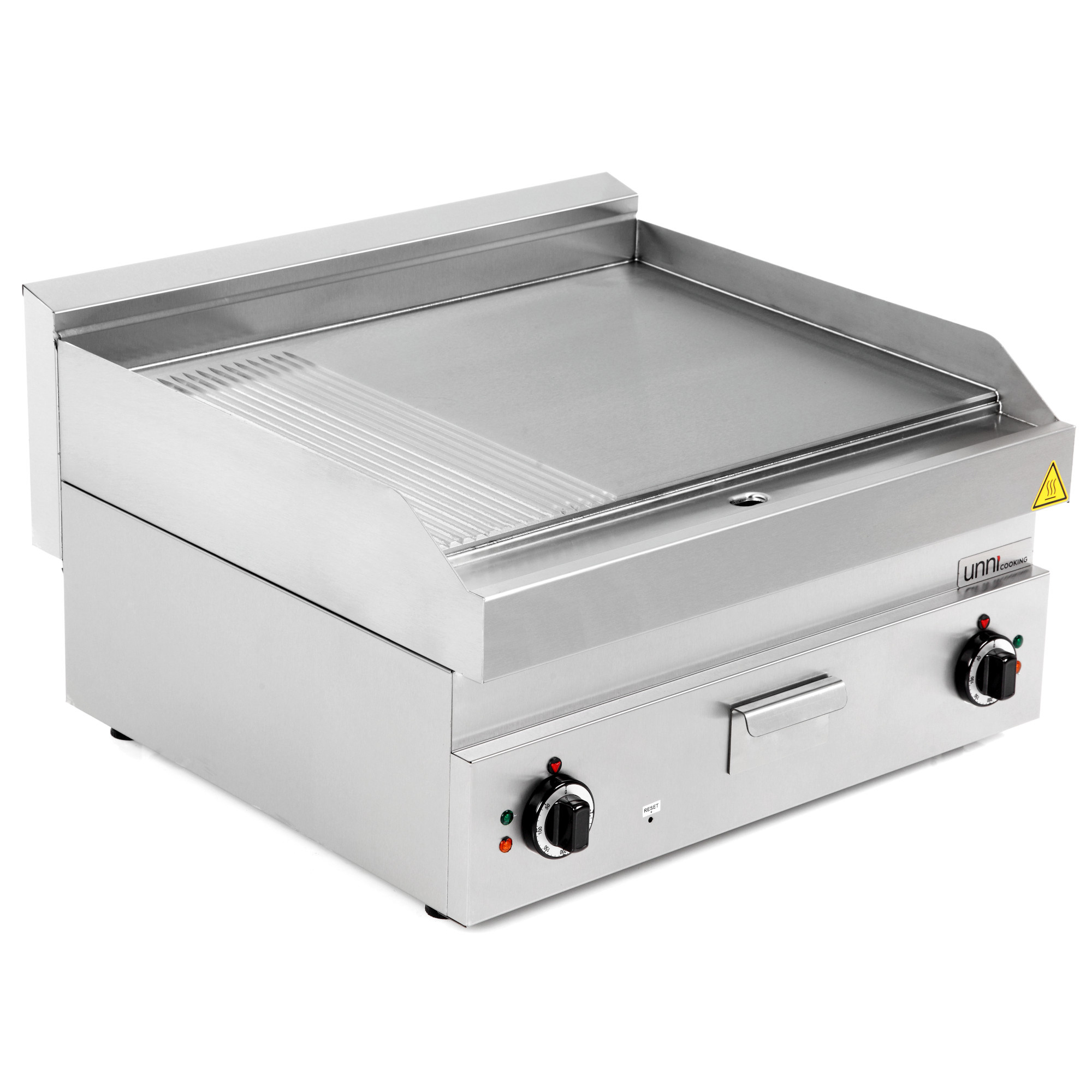 UNNI-COOKING Bak-/Grillplaat | 650 SERIE | Elektrisch | Glad/Gegroefd ...