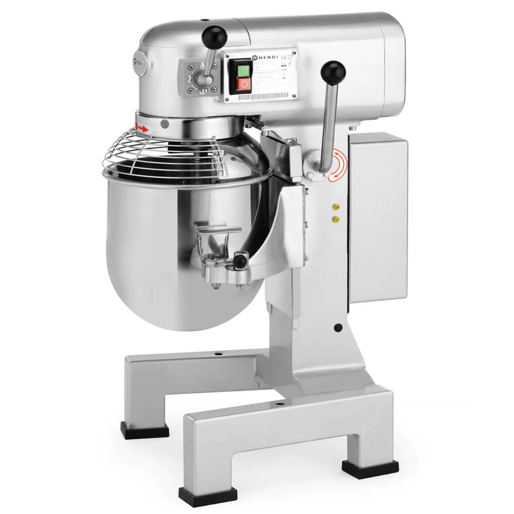 HENDI Planeetmenger | KitchenLine | 8kg/20L | 3 Snelheden | Verwijderbare Kom | 1.1kW (230V ...