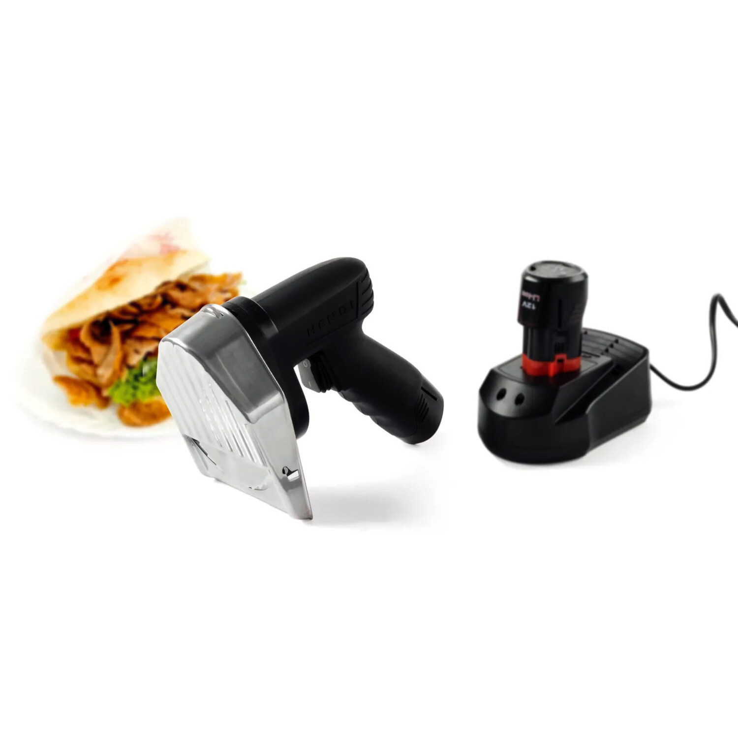 HENDI Döner-/Kebabmes | Draadloos | RVS Mes (Ø100mm) | 2.600TPM | Incl ...