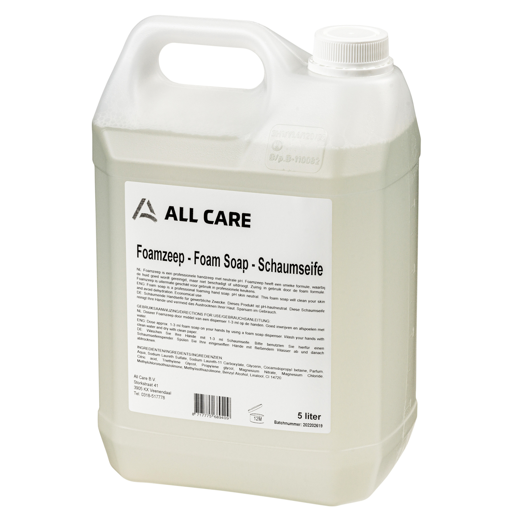 All Care Handzeep | 5L | Foam | Neutrale Geur | PH-Neutraal