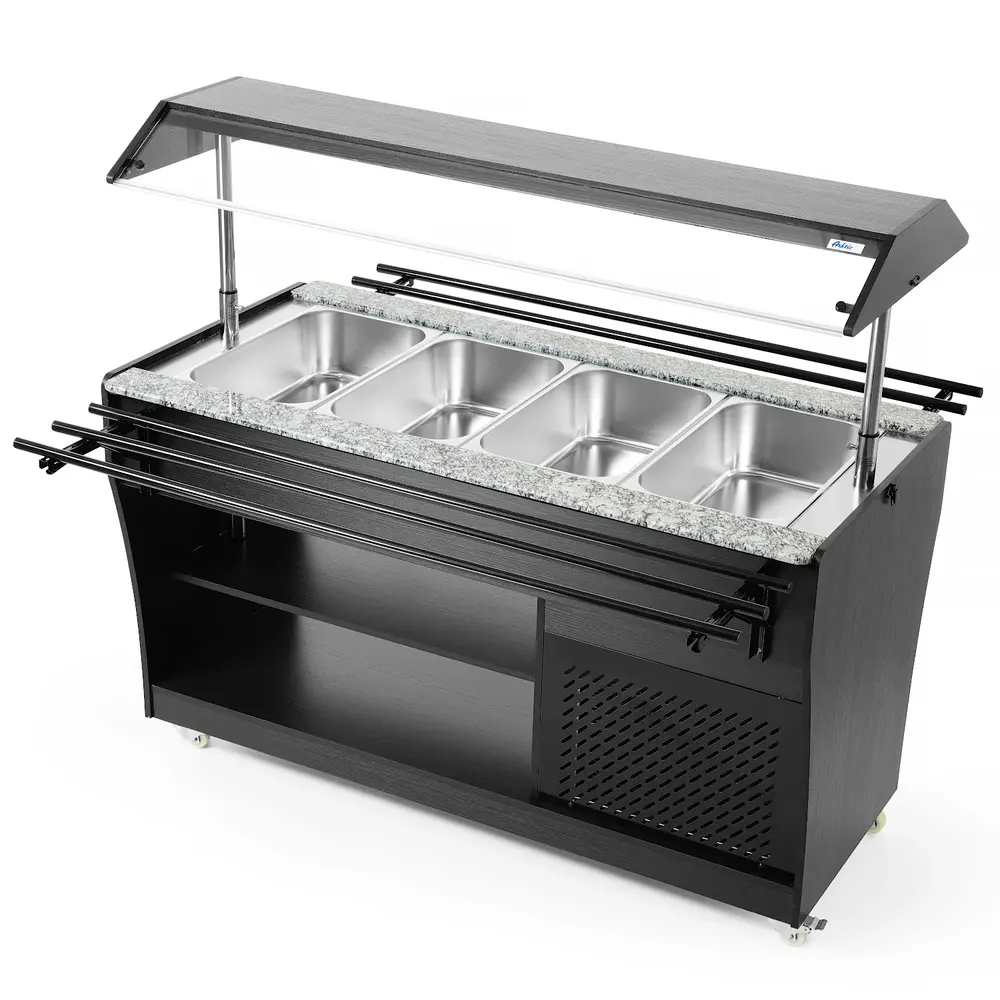 Arktic by HENDI Gekoeld Buffet | Hout/RVS | 4x 1/1 GN | +2°C/+10°C ...